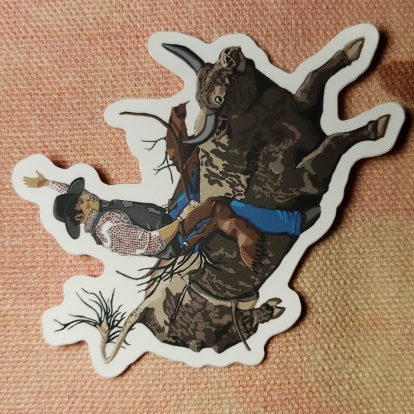 Office | J Bull Rider Sticker Pegantinas Vaqueras Rodeo Sticker ...